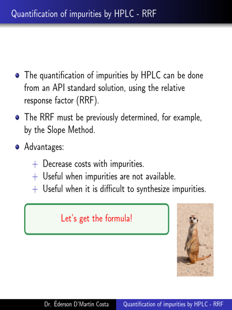 Quantification of Impurities by HPLC RRF 1676819655 | PDF | High ...