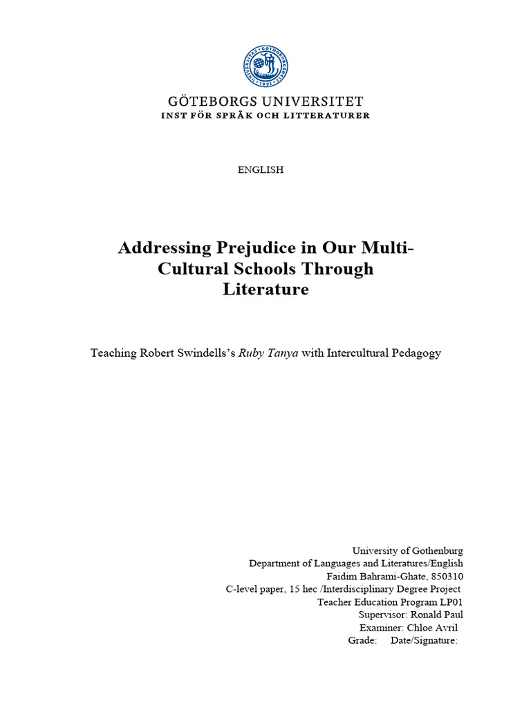 Ruby Tanya Pedagogy | PDF | Pedagogy | Multiculturalism