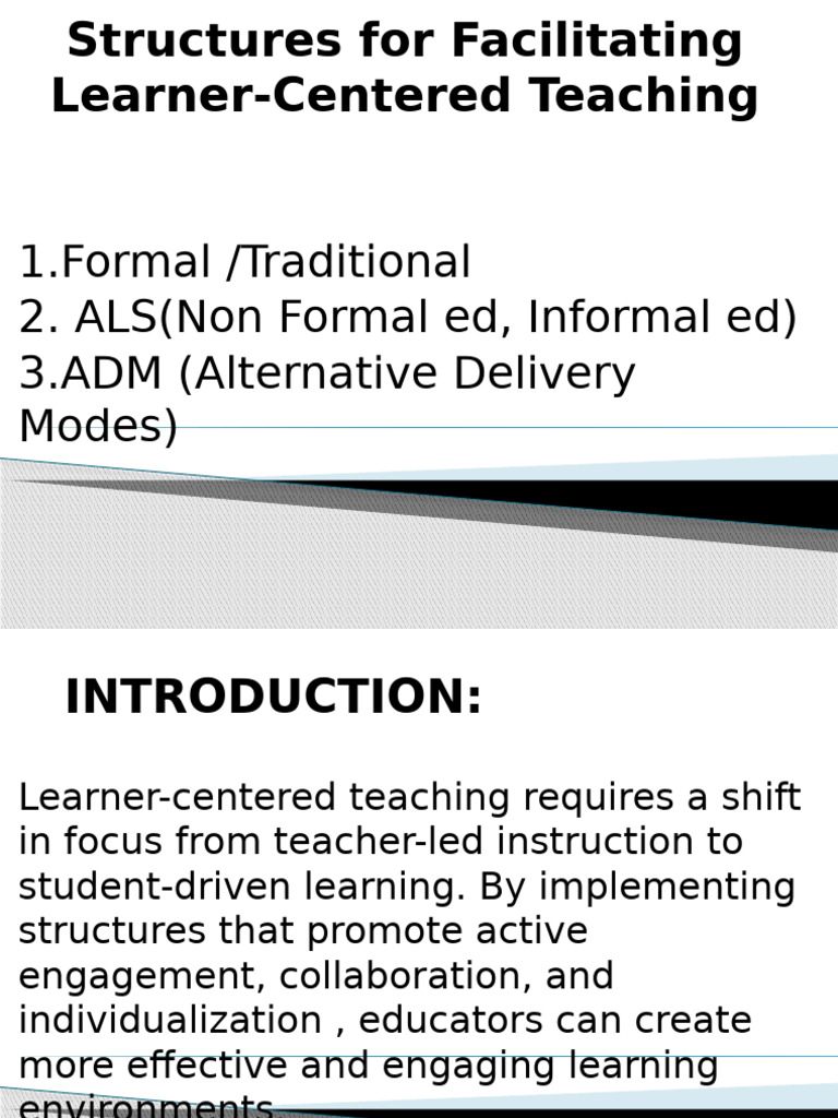 Structures For Facilitating Learner Centered Teaching | PDF | Learning ...