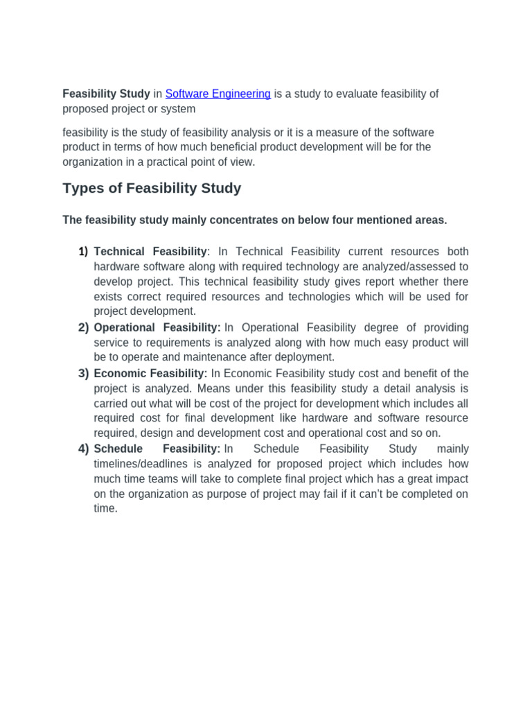 Feasibility Study | PDF