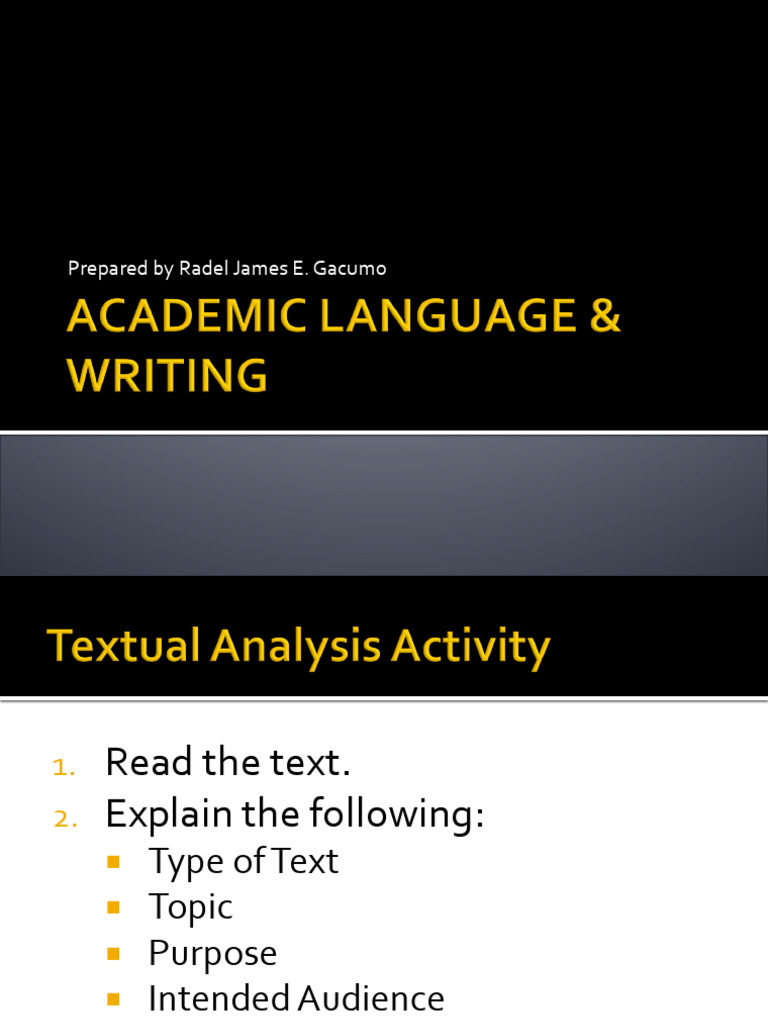 1 Academic Language | PDF