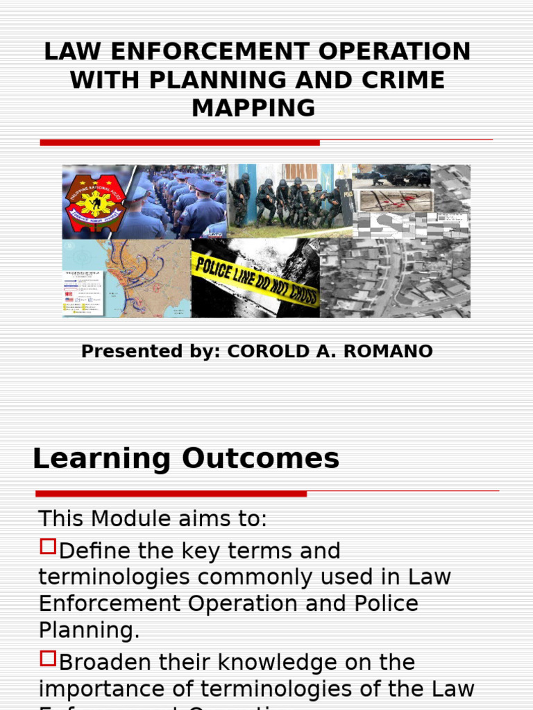 Lea 104 Law Enforcement Operation With Planning and Crime Mapping | PDF ...