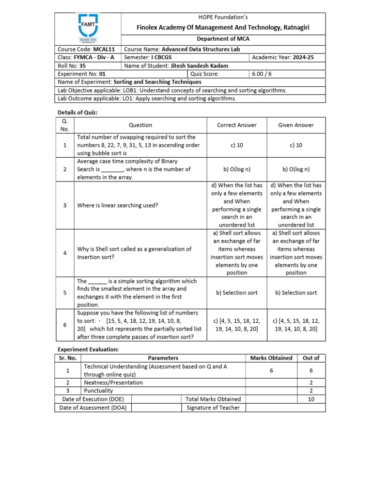 ADS Practical 1_removed | PDF | Algorithms And Data Structures | Computer Science