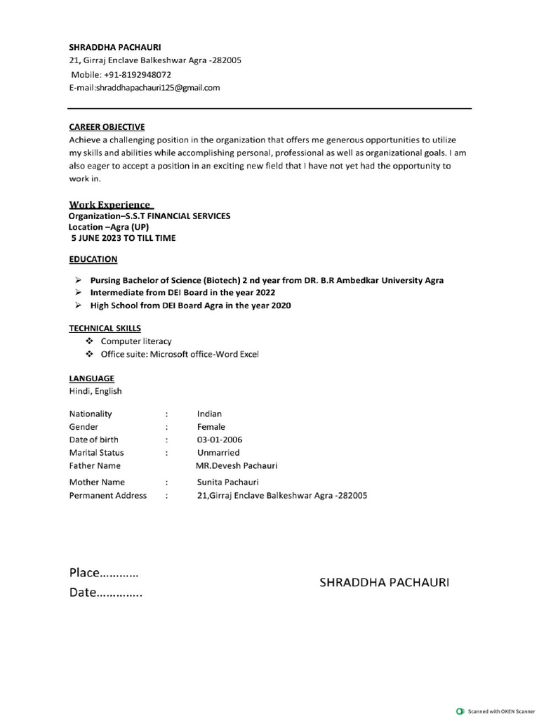 Cv.shraddha Pachauri(2) | PDF