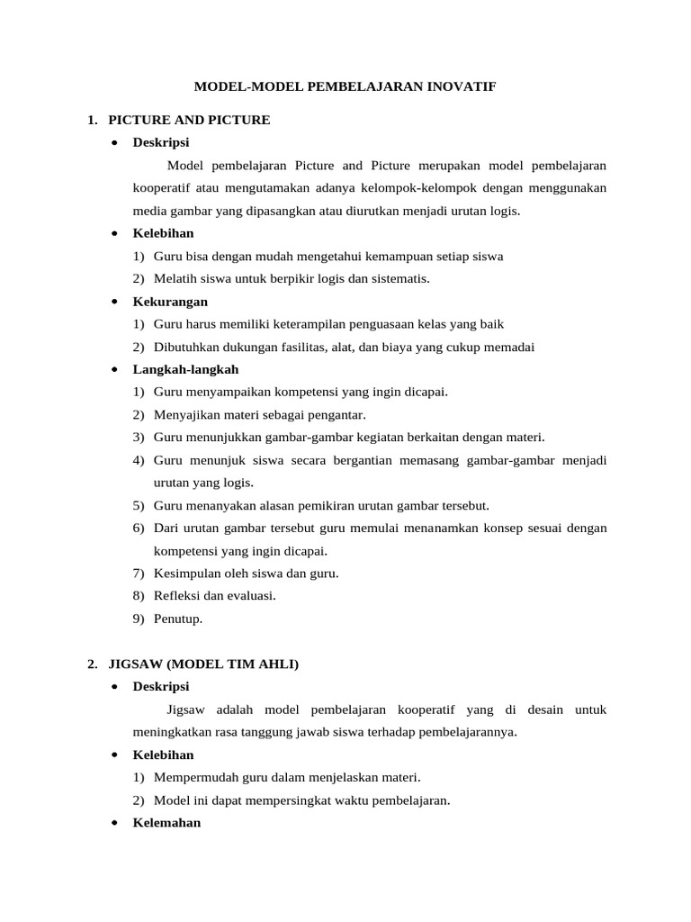 Model-Model Pemb Inovatif | PDF