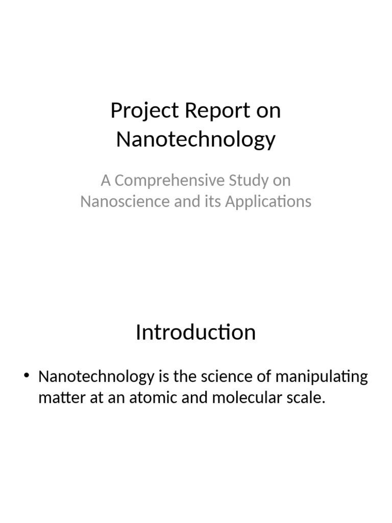 Nanotechnology Scribd Style Presentation | PDF | Nanotechnology | Materials