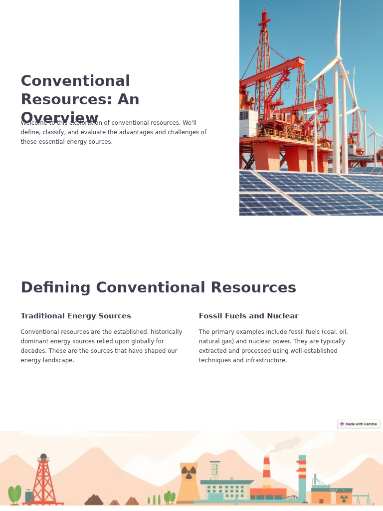 Overview of Conventional Energy Resources | PDF | Energy Development ...