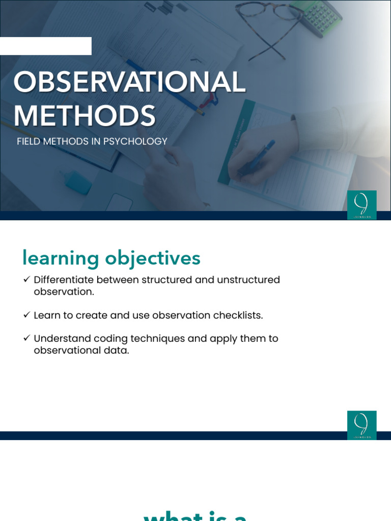 Observational Methods in Field Research | PDF | Categorical Variable | Cognition