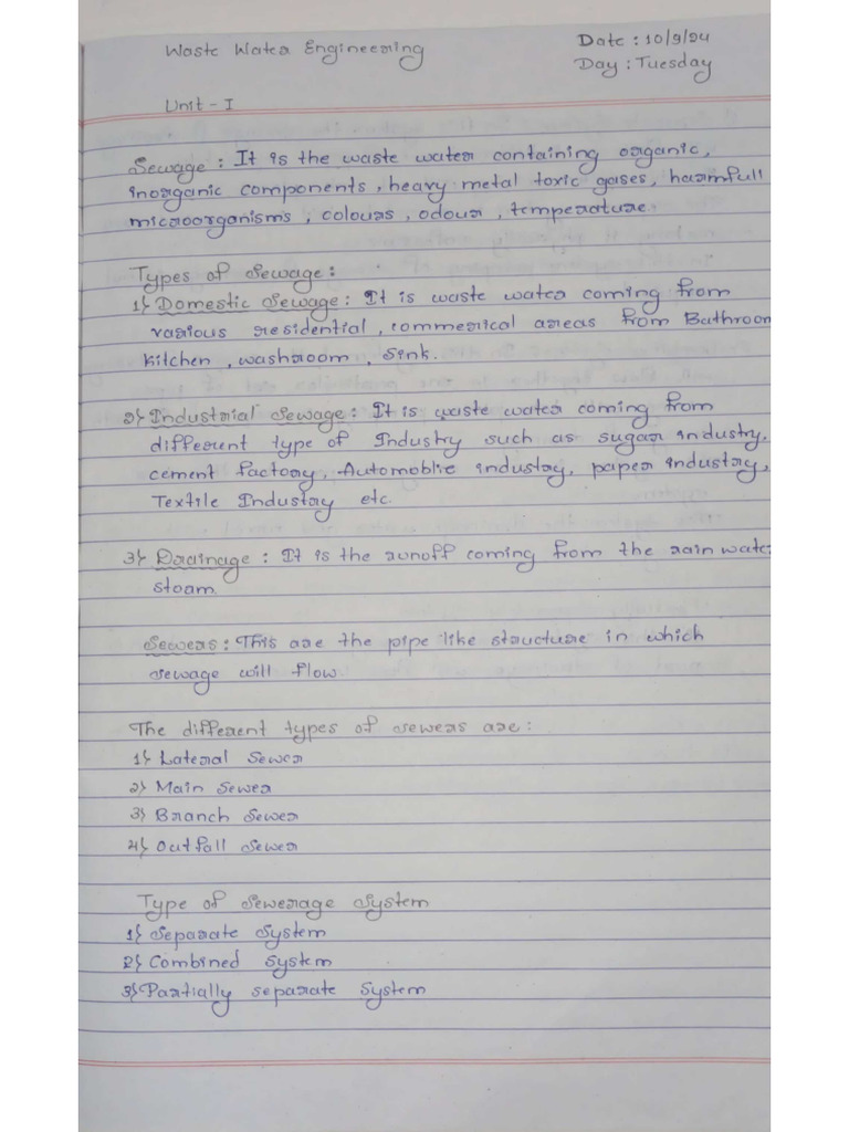 Waste Water Engineering IA1 | PDF