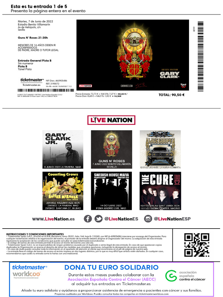 Entradas Guns N Roses | PDF