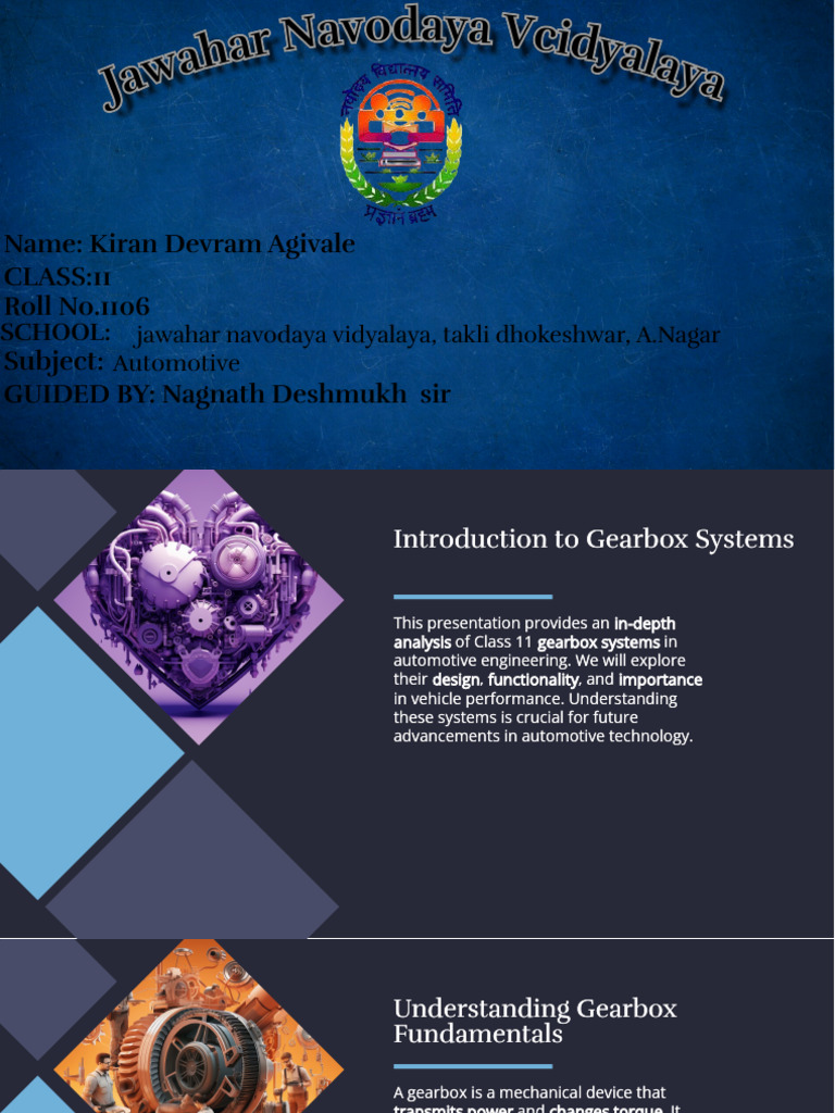 Slidesgo An in Depth Analysis of Class 11 Gearbox Systems in Automotive Engineering ...