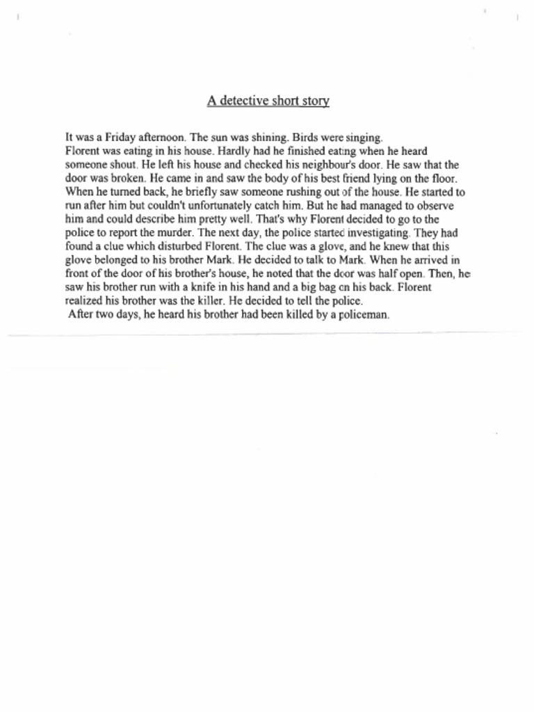 A Detective Short Story | PDF