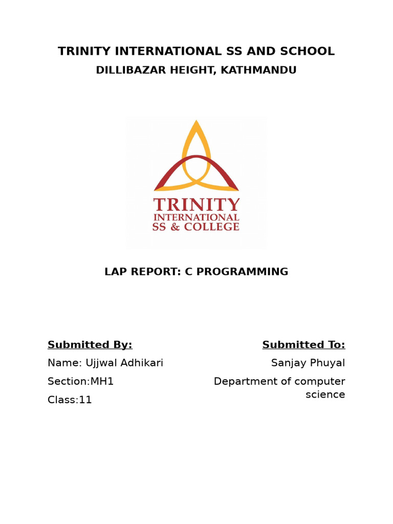 C Programming Lab Report | PDF