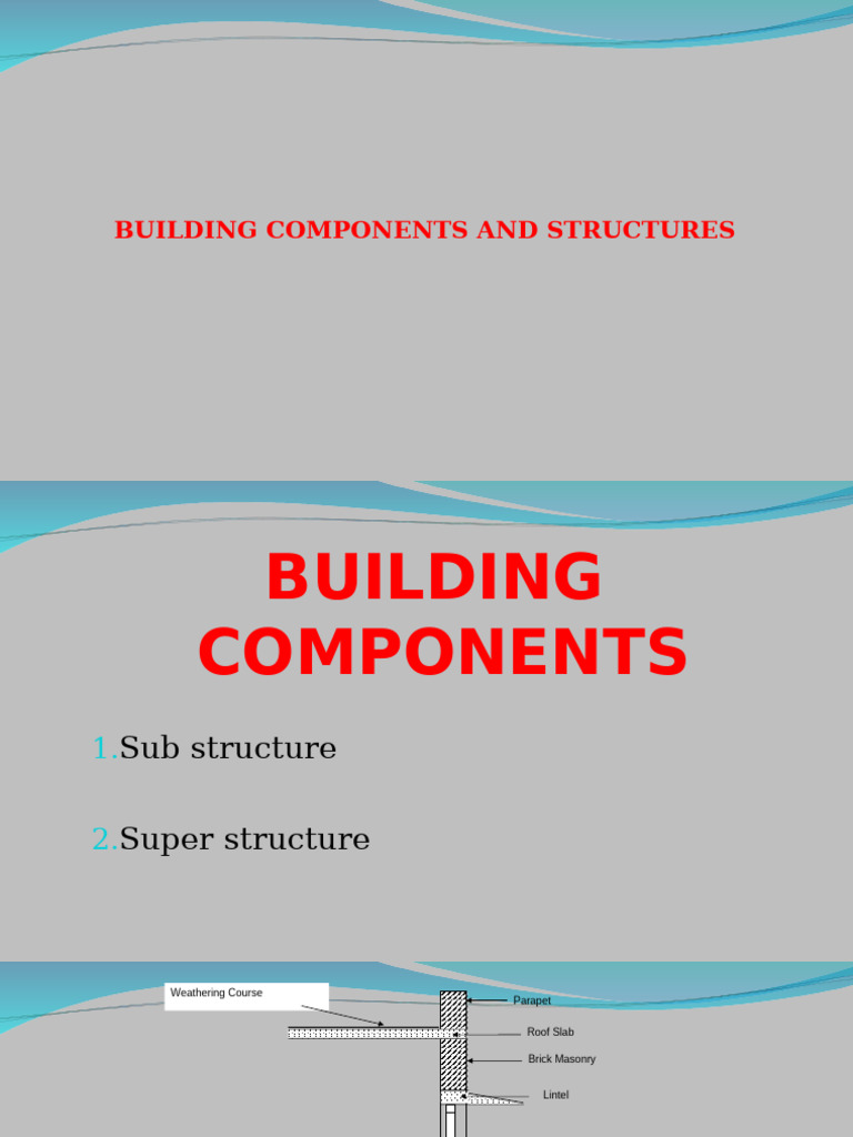 Components of Building | PDF | Deep Foundation | Foundation (Engineering)