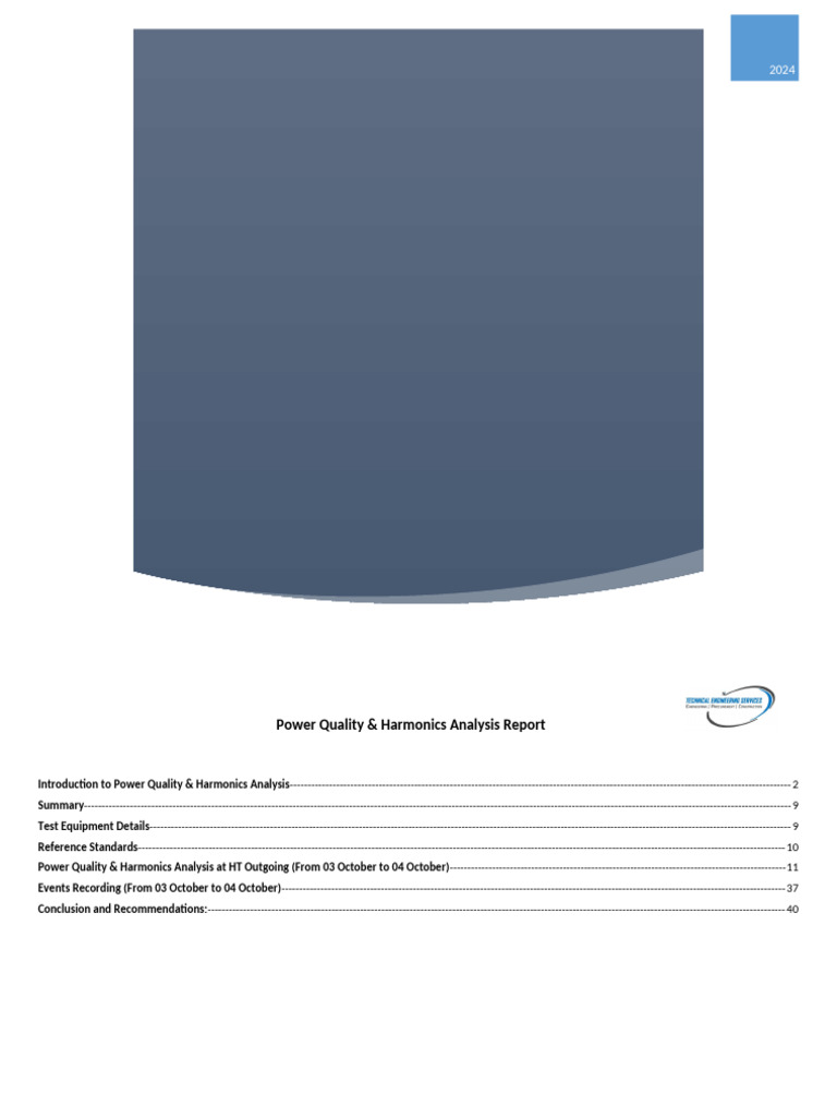 Power Quality & Harmonics Analysis | PDF | Electricity | Electrical Engineering