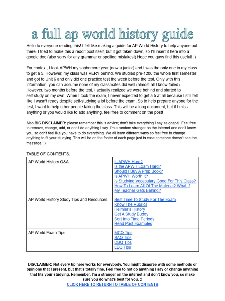 AP World History Study Guide | PDF