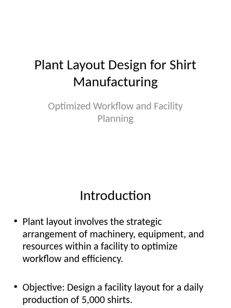 Optimized Shirt Manufacturing Layout | PDF | Warehouse