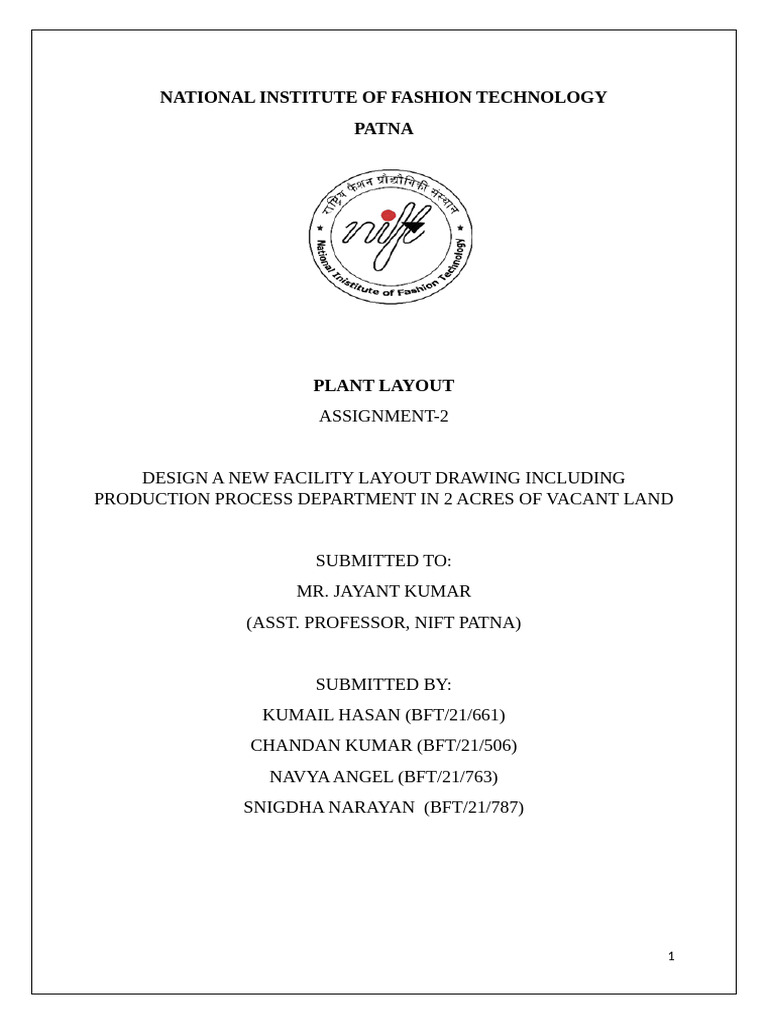 Chandan Kumail Navya Snigdha Plantlayout | PDF | Labour Economics | Logistics