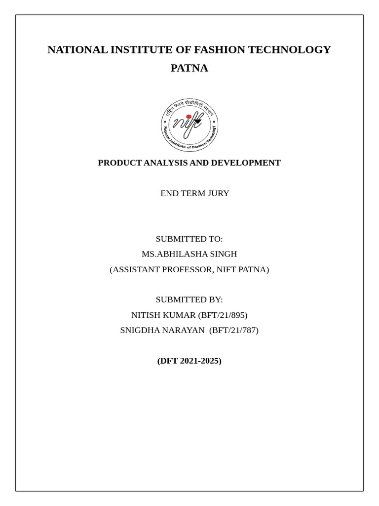 Assignment Garment Analysis Pad (2) NEW CHANGED | PDF | Textiles | Seam (Sewing)