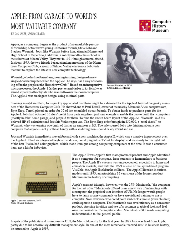 Spicer_Worlds_Most_Valuable_Company | PDF | Apple Inc. | I Pod