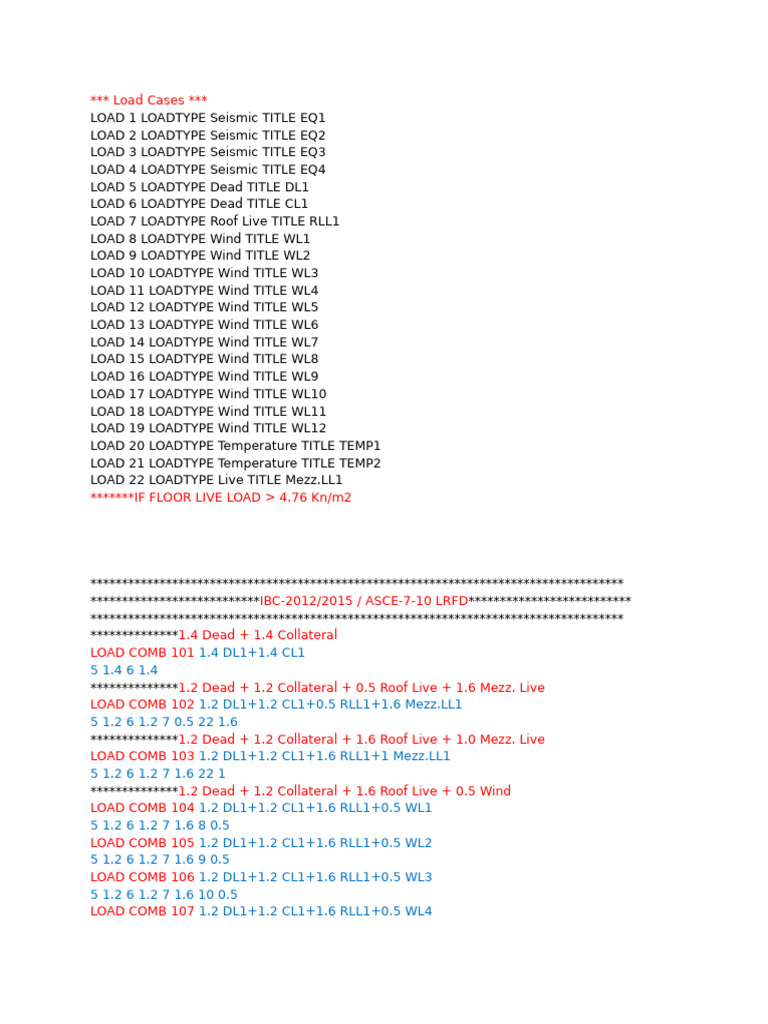 Load Combinations (IBC-2012 - ASCE-7-10) | PDF | Earthquake Engineering ...