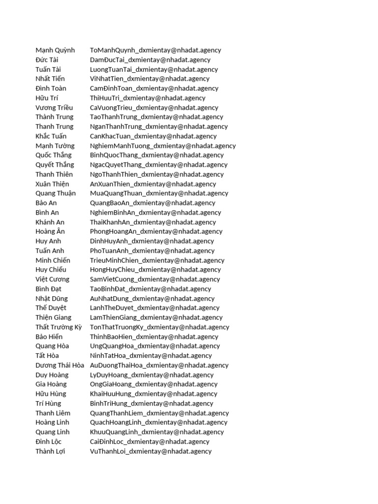 T NG H P 5,000 Email - 02 | PDF