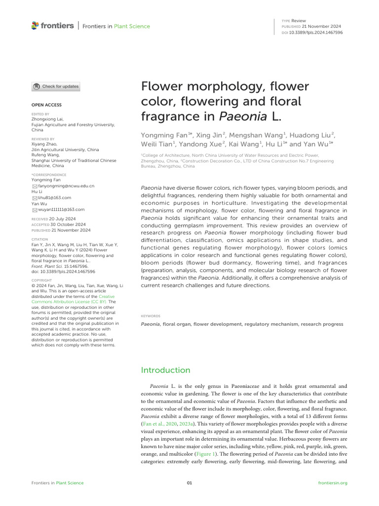 Flower Morphology Flower Color Flowering and Flora | PDF | Flowers ...