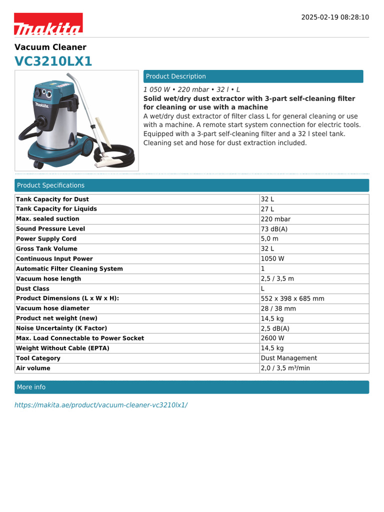 VC3210LX1 Wet/Dry Vacuum Overview | PDF