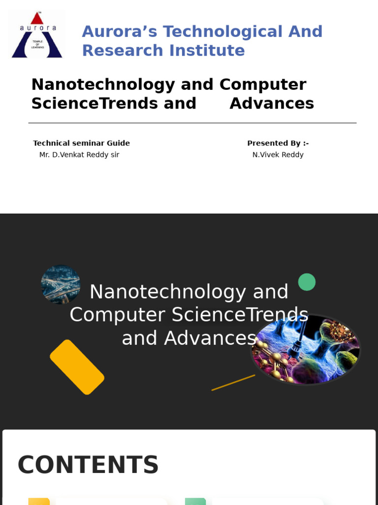 Nanotechnology and Computer Science - Trends and Advances | PDF ...