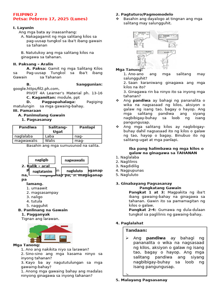 Filipino-Lp-4thq-Week 2 | PDF
