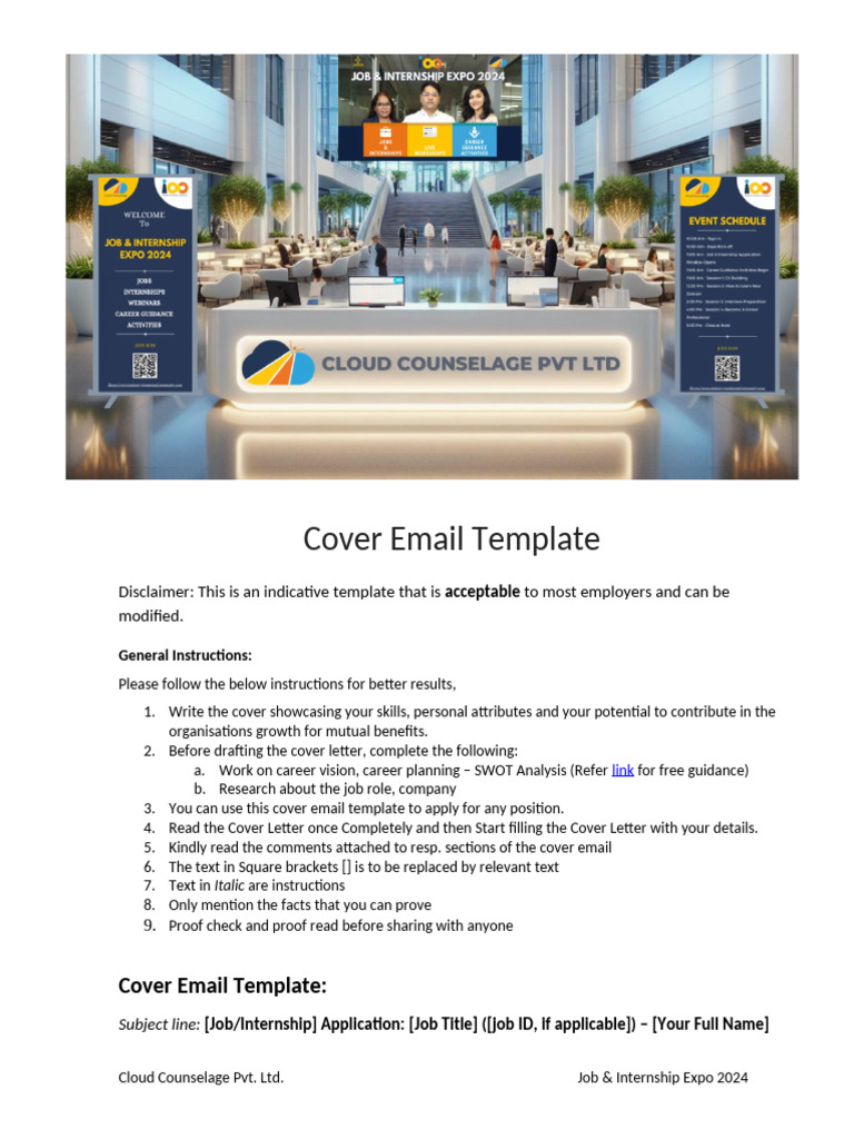 JF24 Cover Email Template | PDF