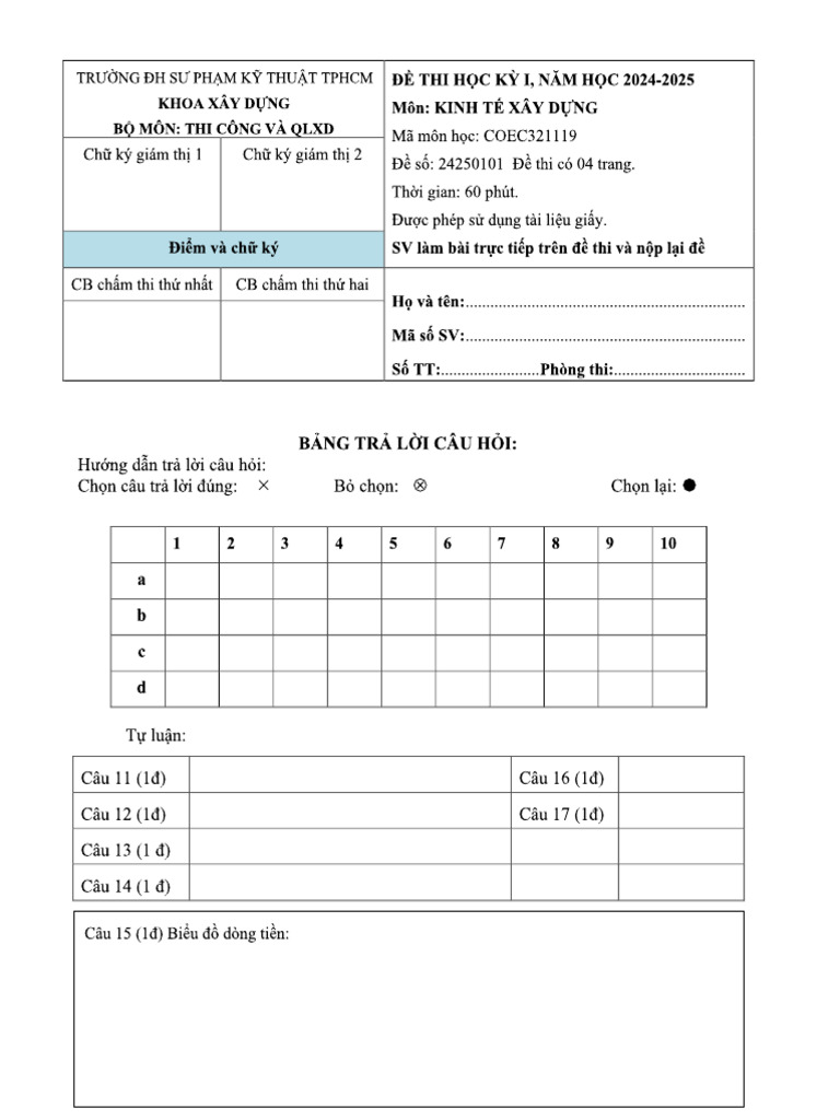 Đáp Án KTXD | PDF