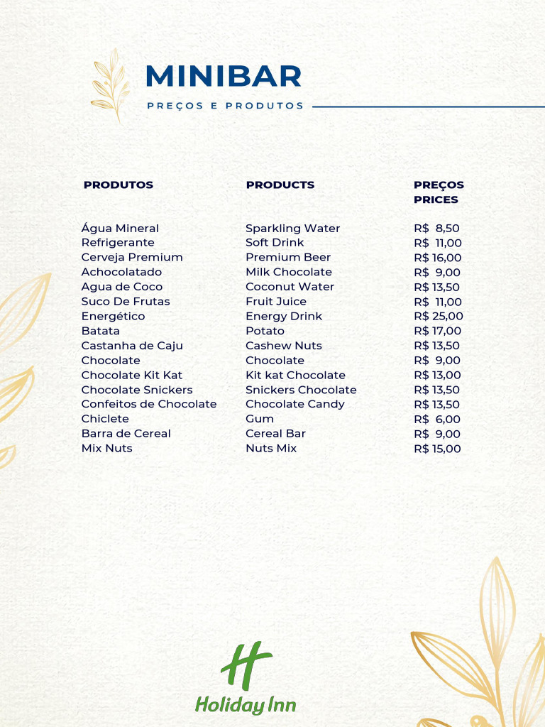 Menu Holiday Inn | PDF