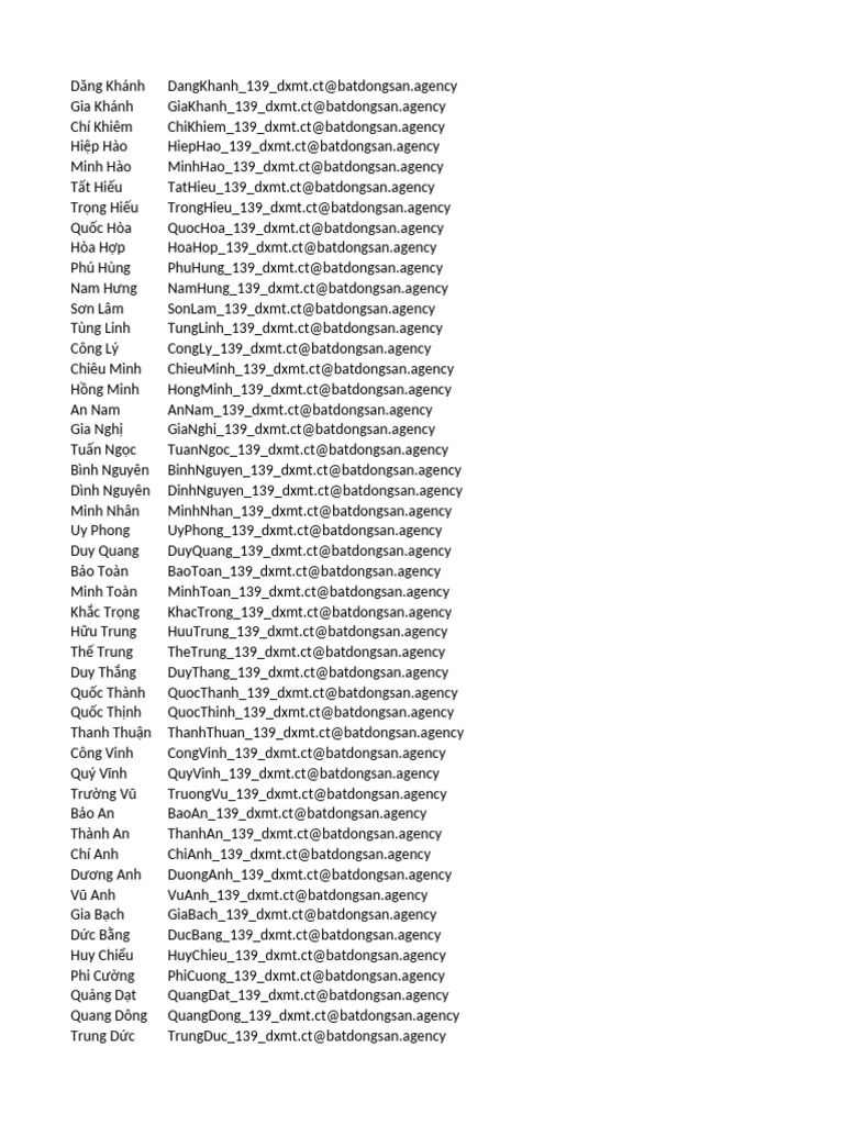 T NG H P 5.000 Email - 05 | PDF