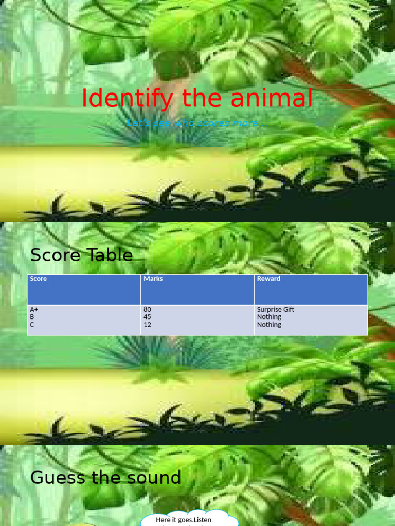 Identify the Animal | PDF