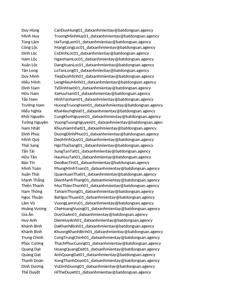 T NG H P 5,000 Email - 04 | PDF