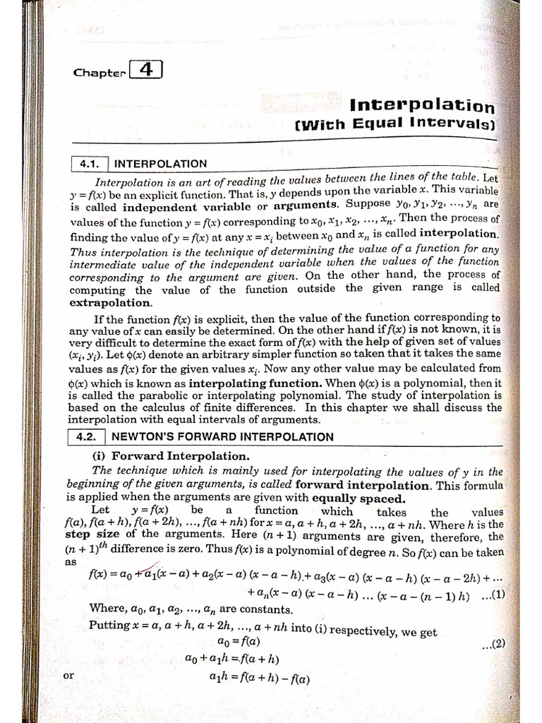 Interpolation With Eq. Intervals | PDF | Function (Mathematics) | Interpolation