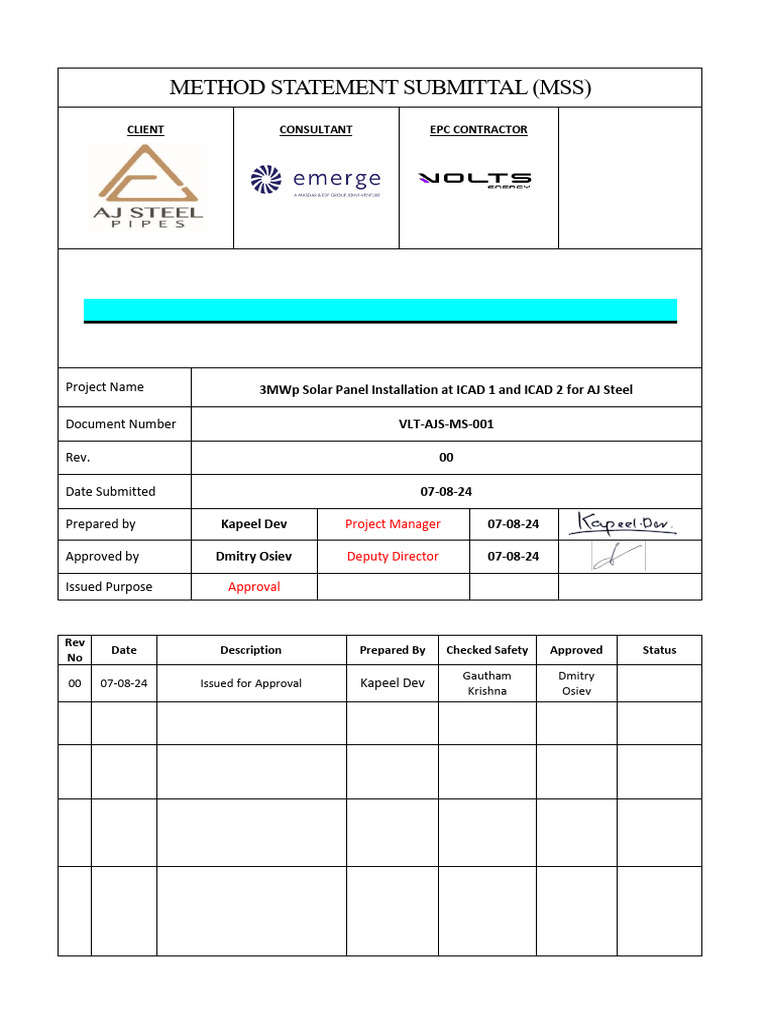 VLT-AJS-MS-001 General MSRA For AJS Project | PDF | Safety ...