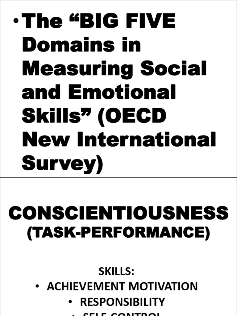 Big Five Skills in Social & Emotional Learning | PDF