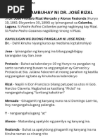 Aralin 3 Buhay Ni Rizal Pamilya Kabataan at Panimulang Edukasyon | PDF