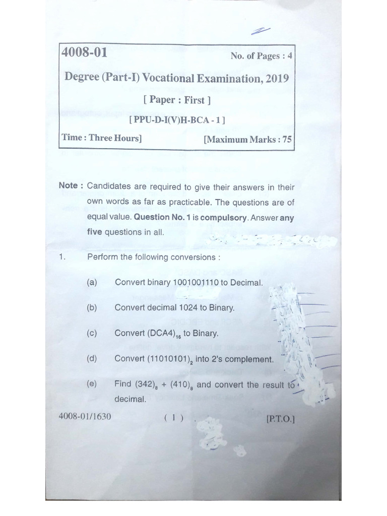 BCA 1st Year 2019 | PDF