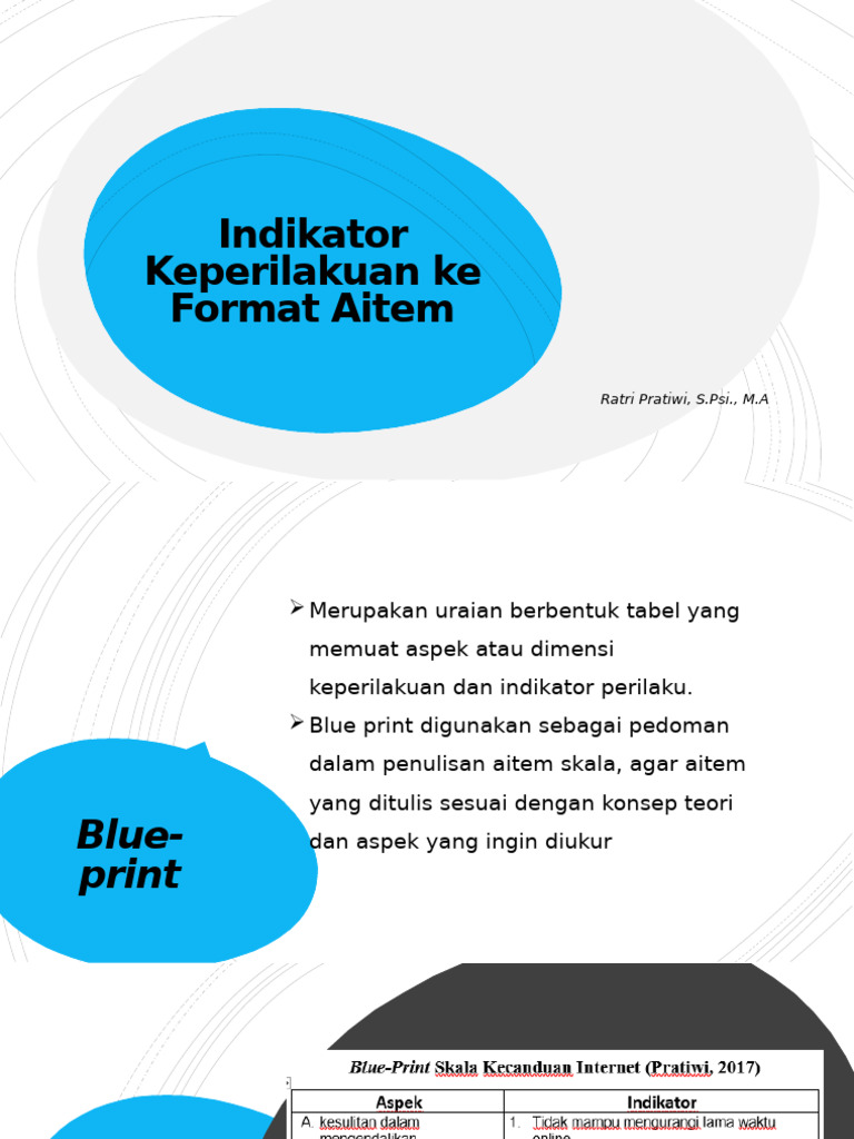 Indikator Ke Format Aitem | PDF
