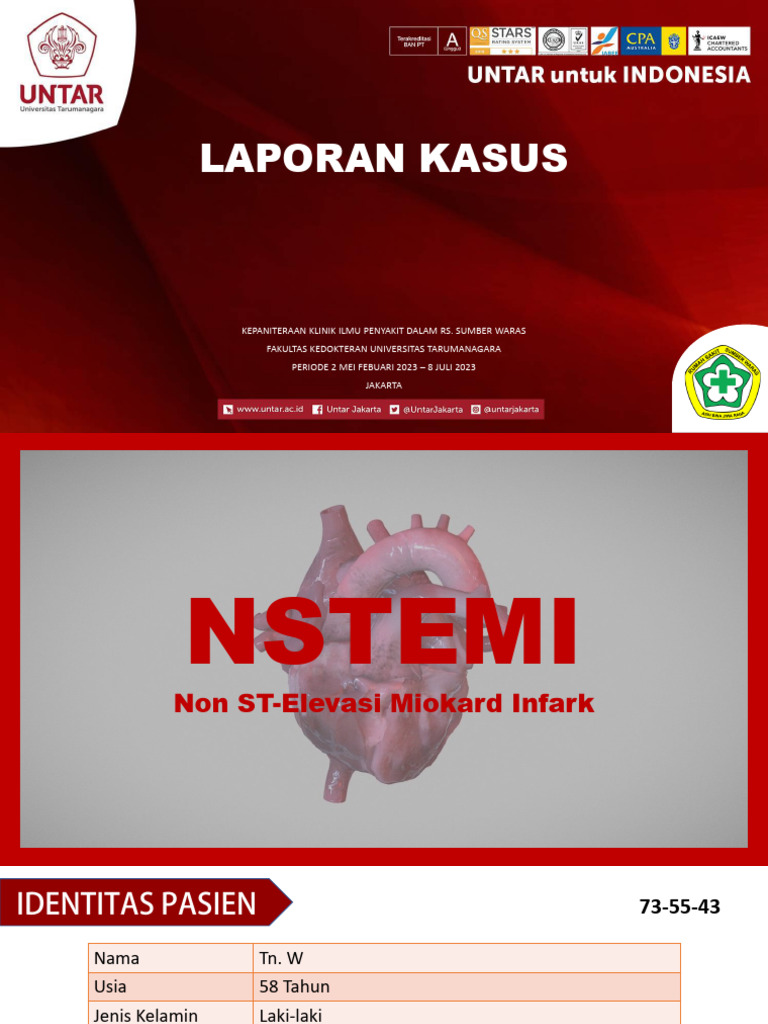 Laporan Kasus NSTEMI pada Tn. W | PDF