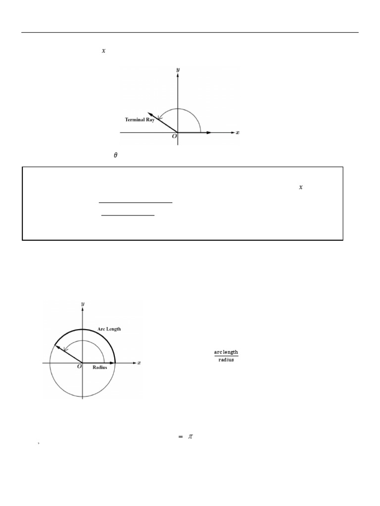 Notes Topic 3.2 Part II Radian Measures | PDF | Trigonometric Functions ...
