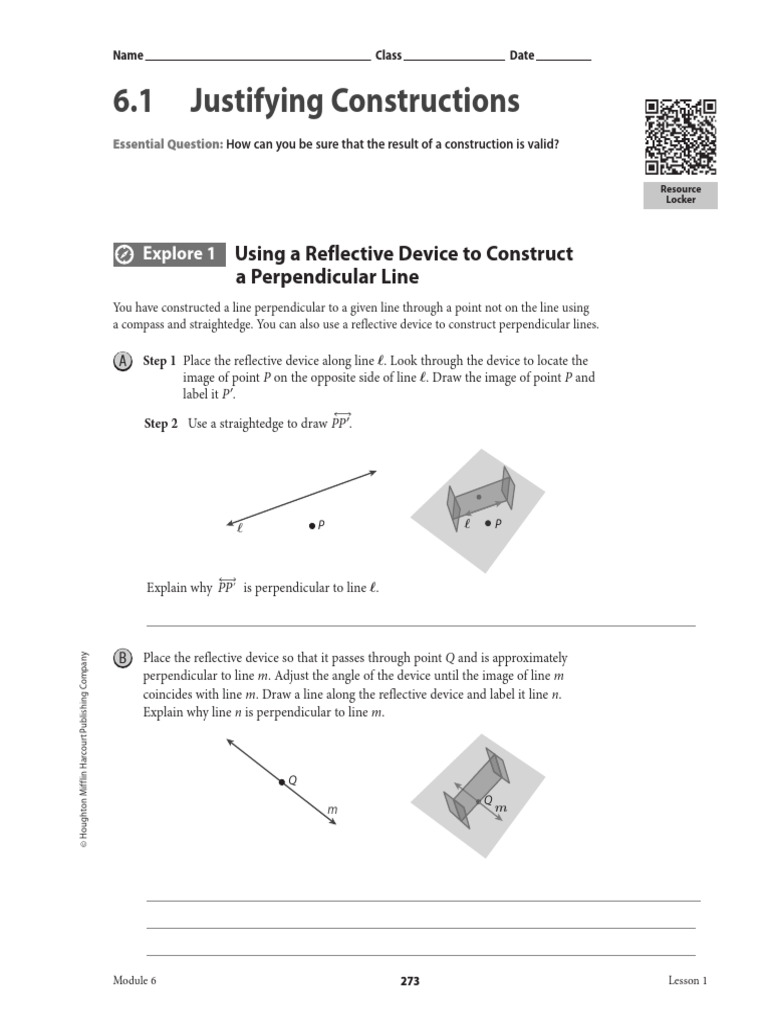 6 - 1 Justifying Constructions | PDF | Triangle | Circle