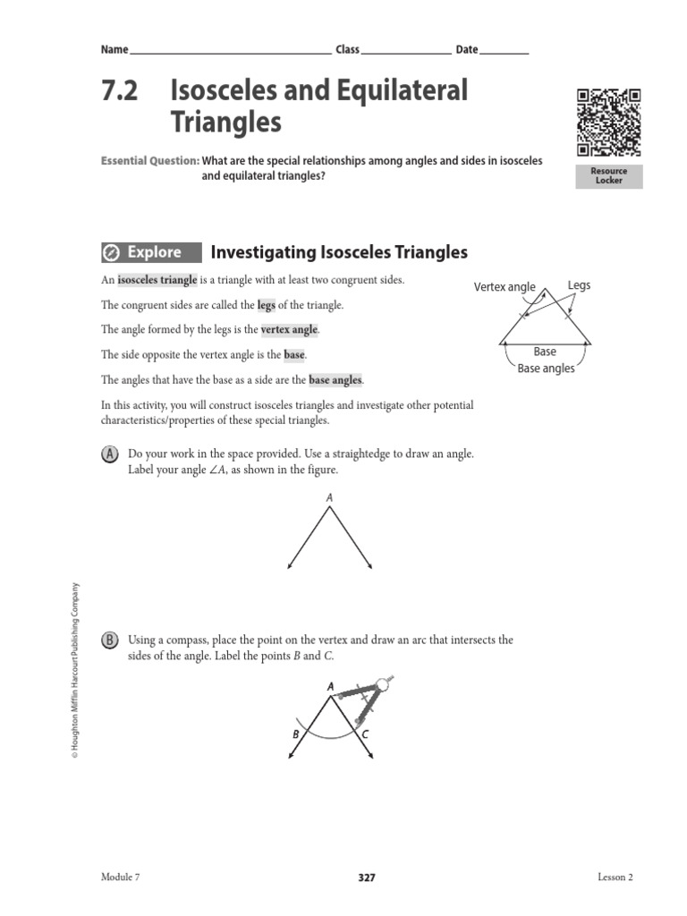 7.2 Isosceles and Equilateral Triangles | PDF | Triangle | Circle