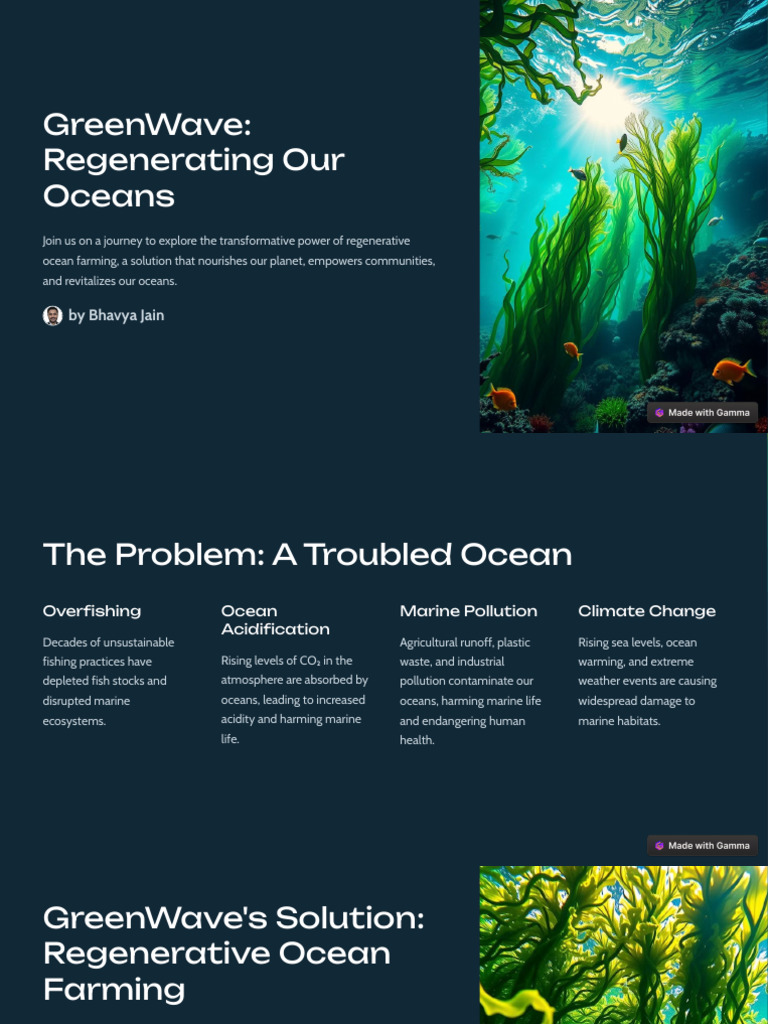 GreenWave Regenerating Our Oceans | PDF | Oceans | Agriculture