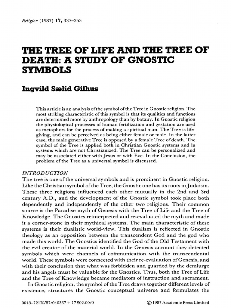 Gnostic Tree Symbols Explained | PDF | Serpents In The Bible | Gnosticism