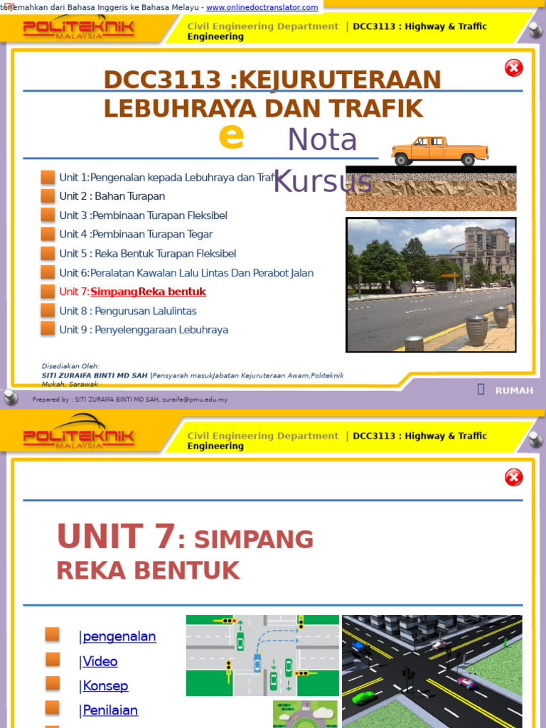 UNIT 7 - JUNCTION DESIGN - Student - En.ms | PDF