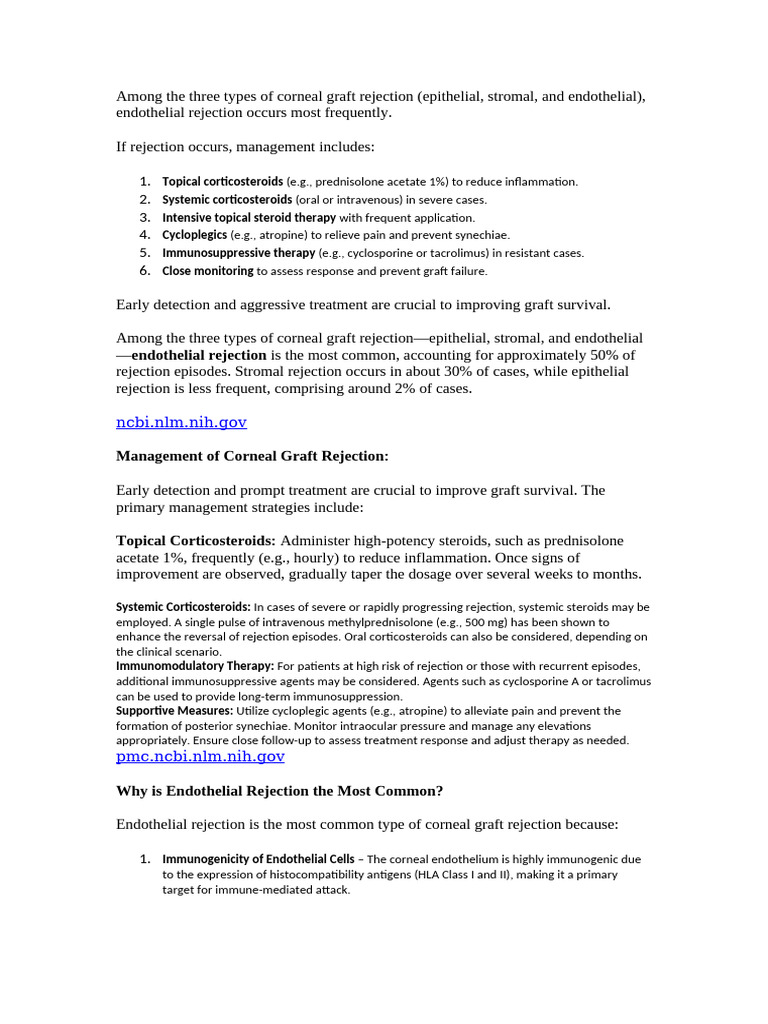 Among the three types of corneal graft rejection | PDF | Glaucoma ...